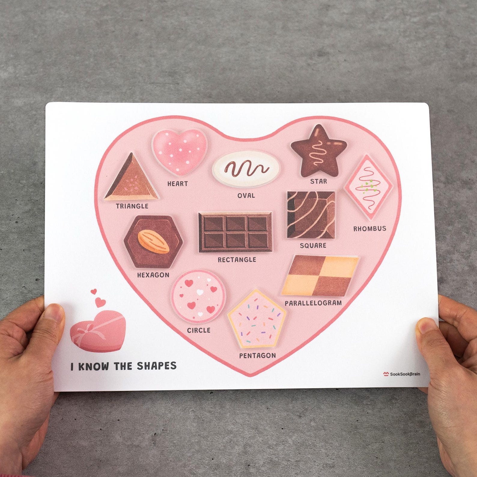 Valentine’s Day Shapes Matching Activity, Preschool Shape Sorting Game ...
