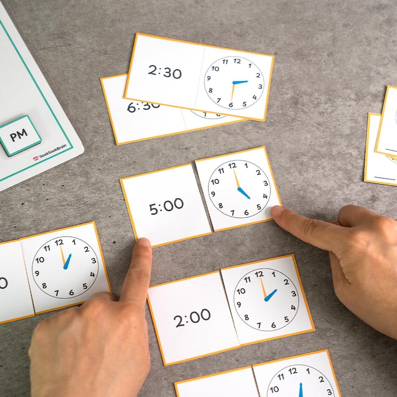 Learn to Tell Time Printable Clock - 42 Activity Cards, Interactive ...