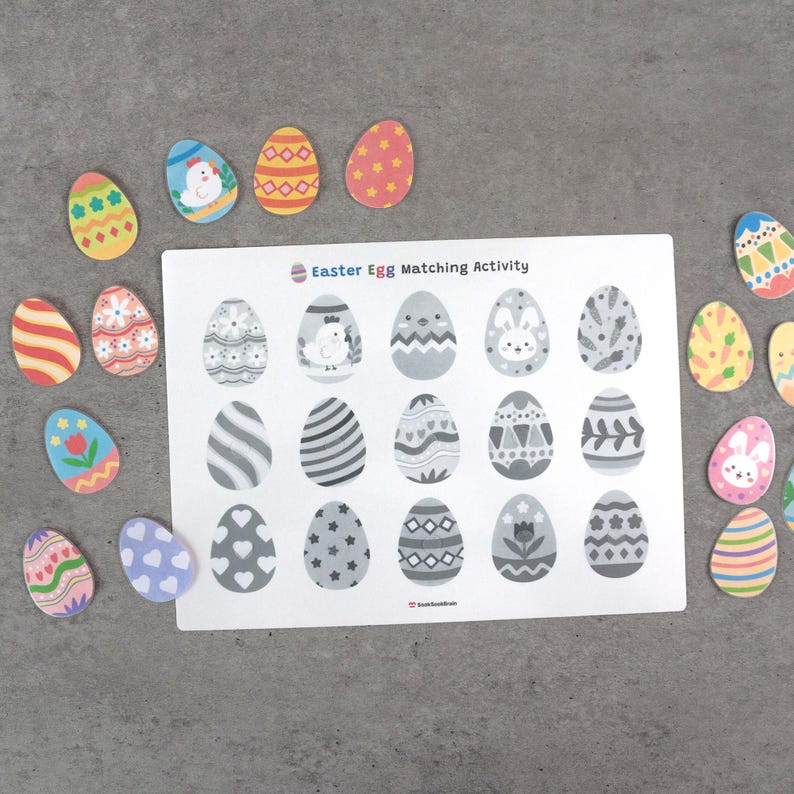 Easter Egg Matching Activity, Fine Motor Skills, Preschool & Pre-k ...