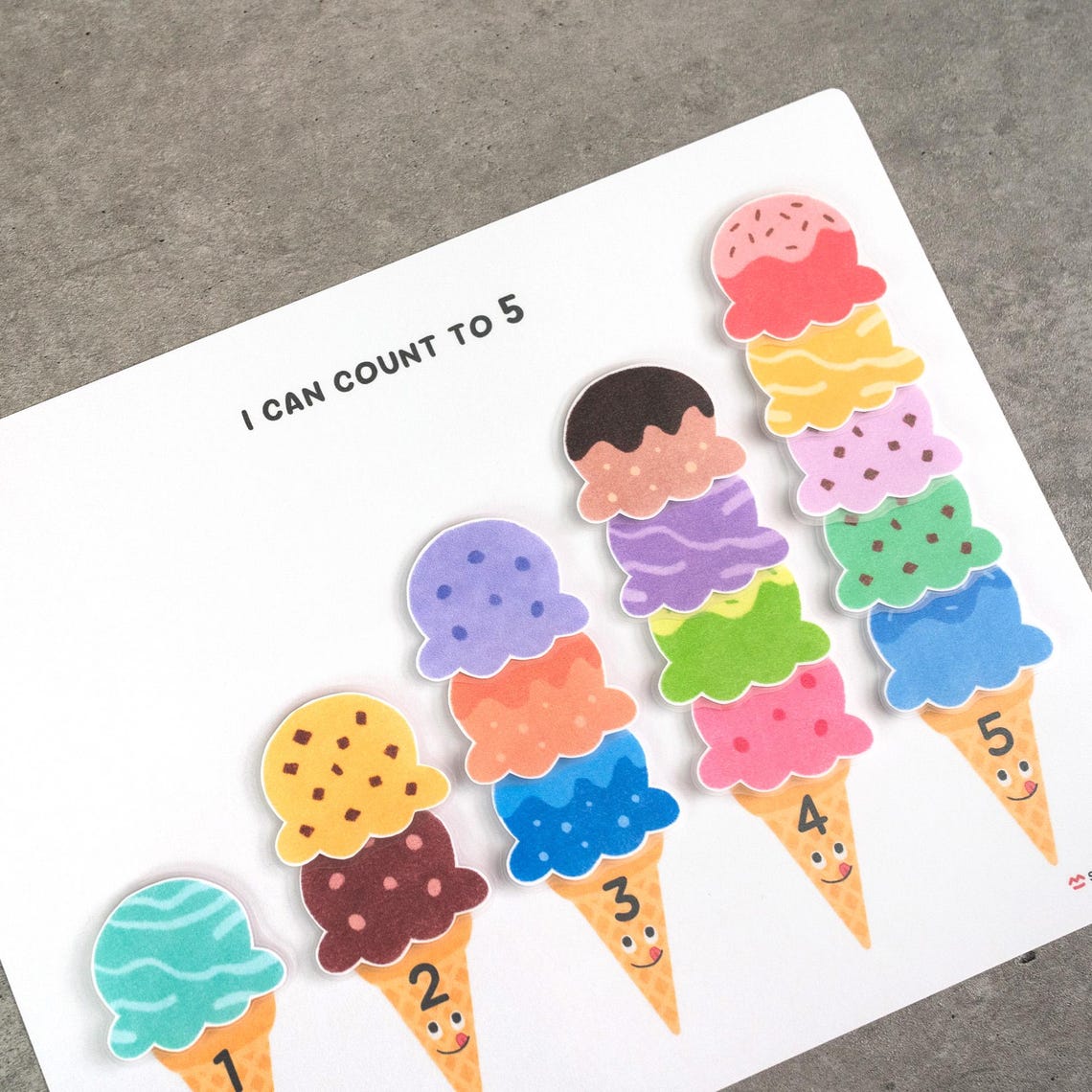 Ice Cream Number Match Game – Preschool Counting Activity (PDF) - Etsy