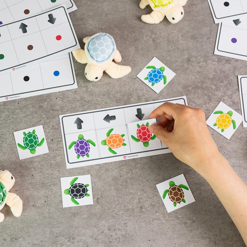 Turtle Coding Path Game - Printable PDF, Preschool Activity, Direction ...