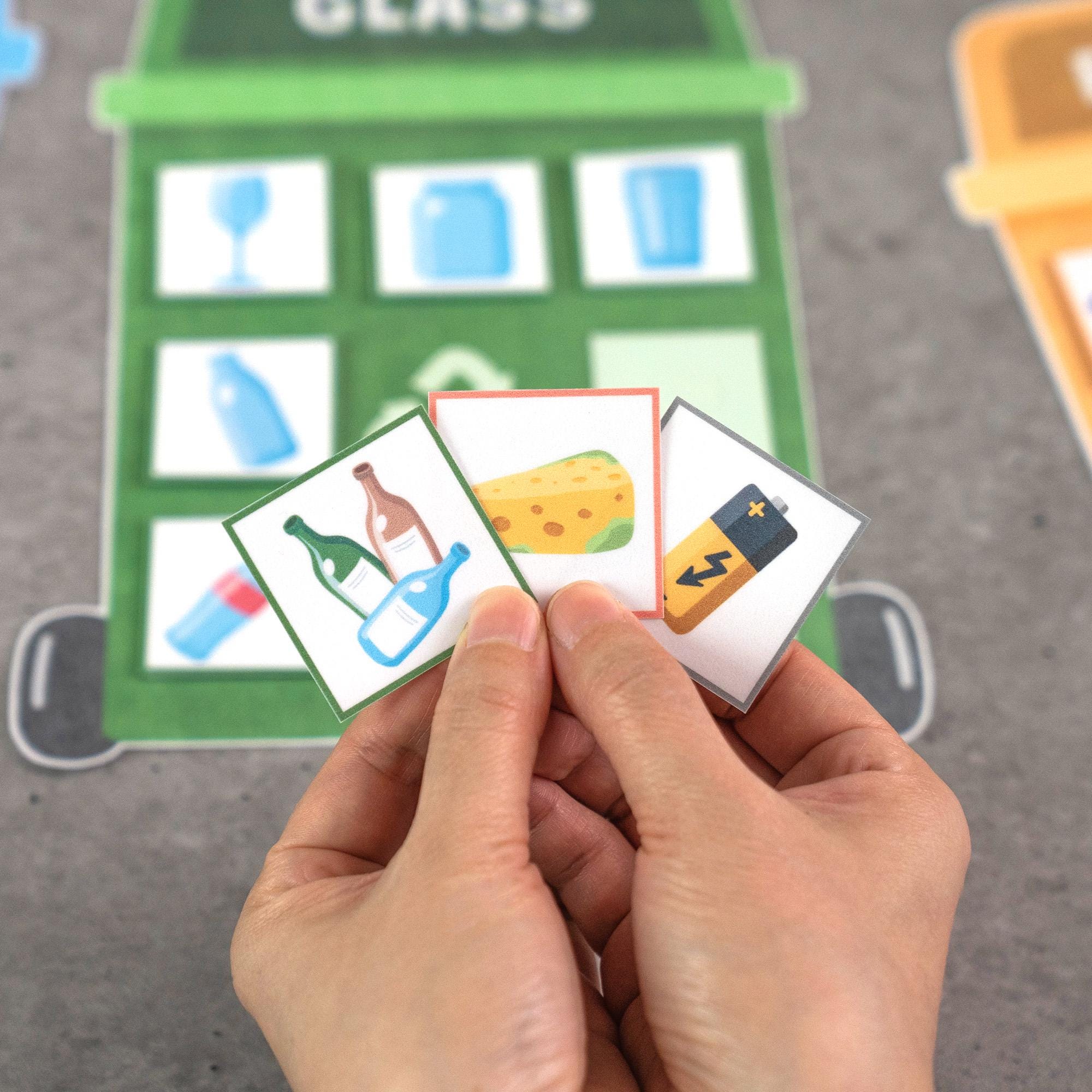 Recycling Sorting Activity, Earth Day Preschool Game, Waste Sorting ...