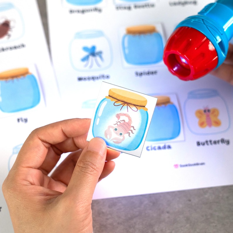 Bugs Flashlight Game, Insect Matching Activity, Montessori Inspired ...