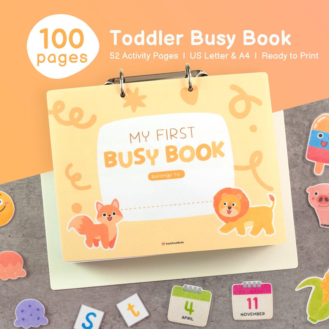 Toddler Busy Book - Montessori Busy Binder, Preschool Curriculum ...