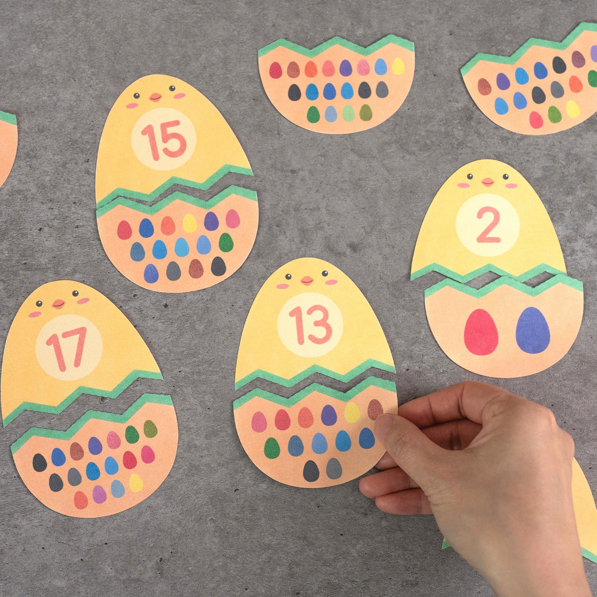 Easter Egg Number Matching Game, Preschool Counting Activity 1-20 ...