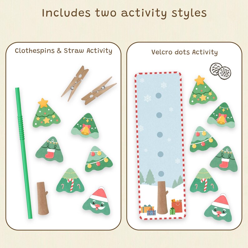 Actividad para construir un árbol de Navidad, PDF imprimible ...