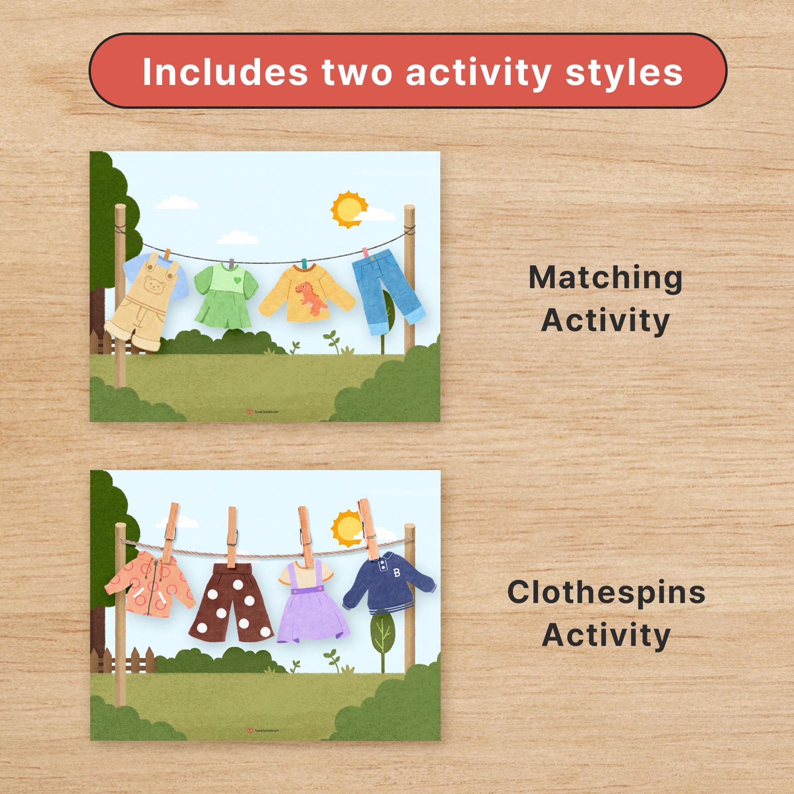 Jeu de tri du linge à imprimer - Motricité fine, préscolaire et ...
