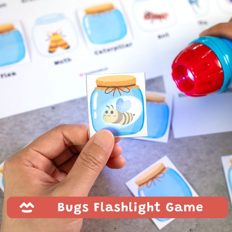 Bugs Flashlight Game, Insect Matching Activity, Montessori Inspired ...