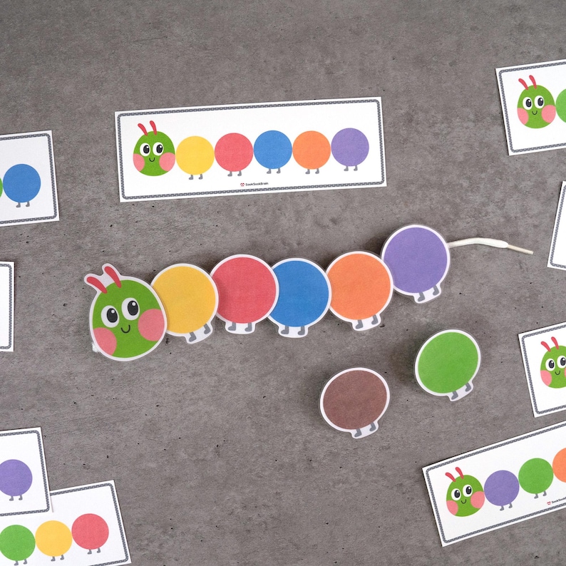 Caterpillar Color Matching Activity, Preschool Color Recognition Game ...