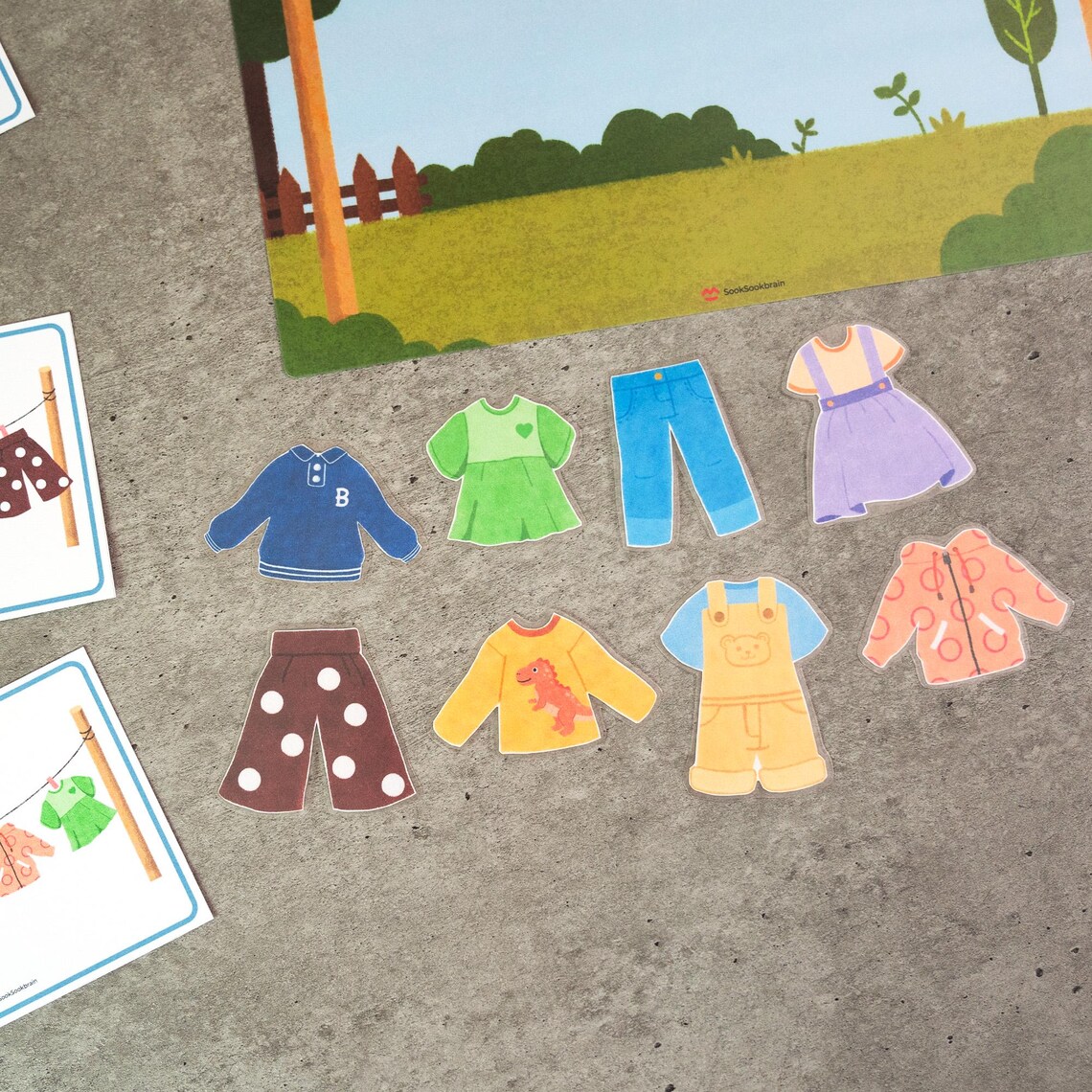 Jeu de tri du linge à imprimer - Motricité fine, préscolaire et ...