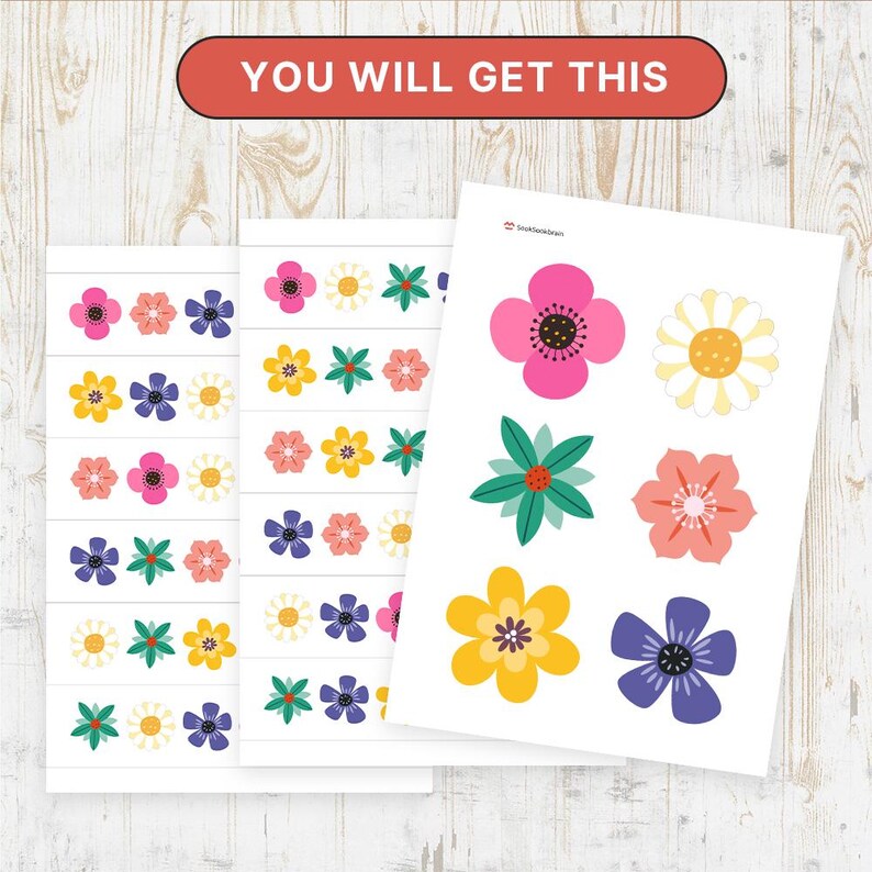 Buy Printable Flower Matching Game - Fine Motor Skills, Color Sorting ...