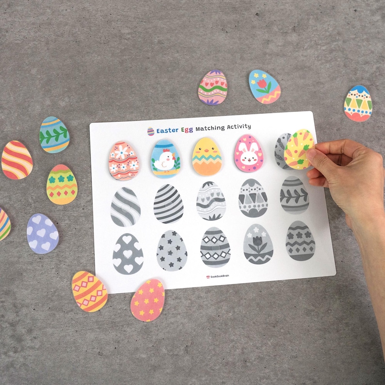 Easter Egg Matching Activity, Fine Motor Skills, Preschool & Pre-k ...