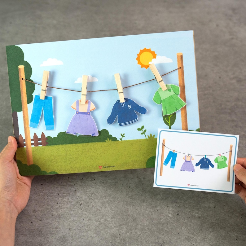 Jeu de tri du linge à imprimer - Motricité fine, préscolaire et ...