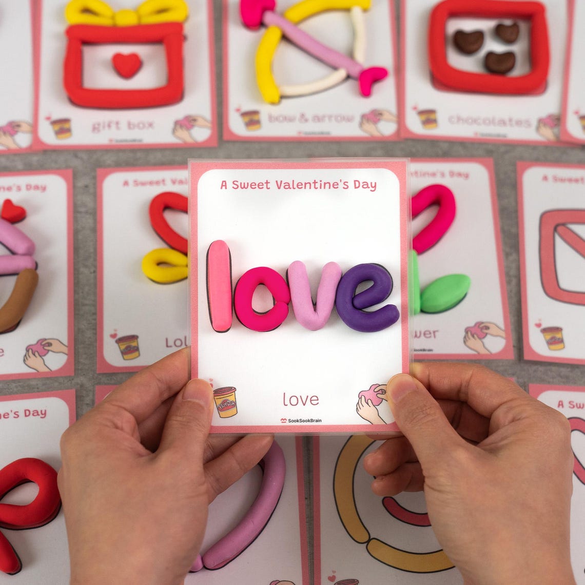 Valentine’s Day Play Dough Mats, Montessori Learning, Playdough ...