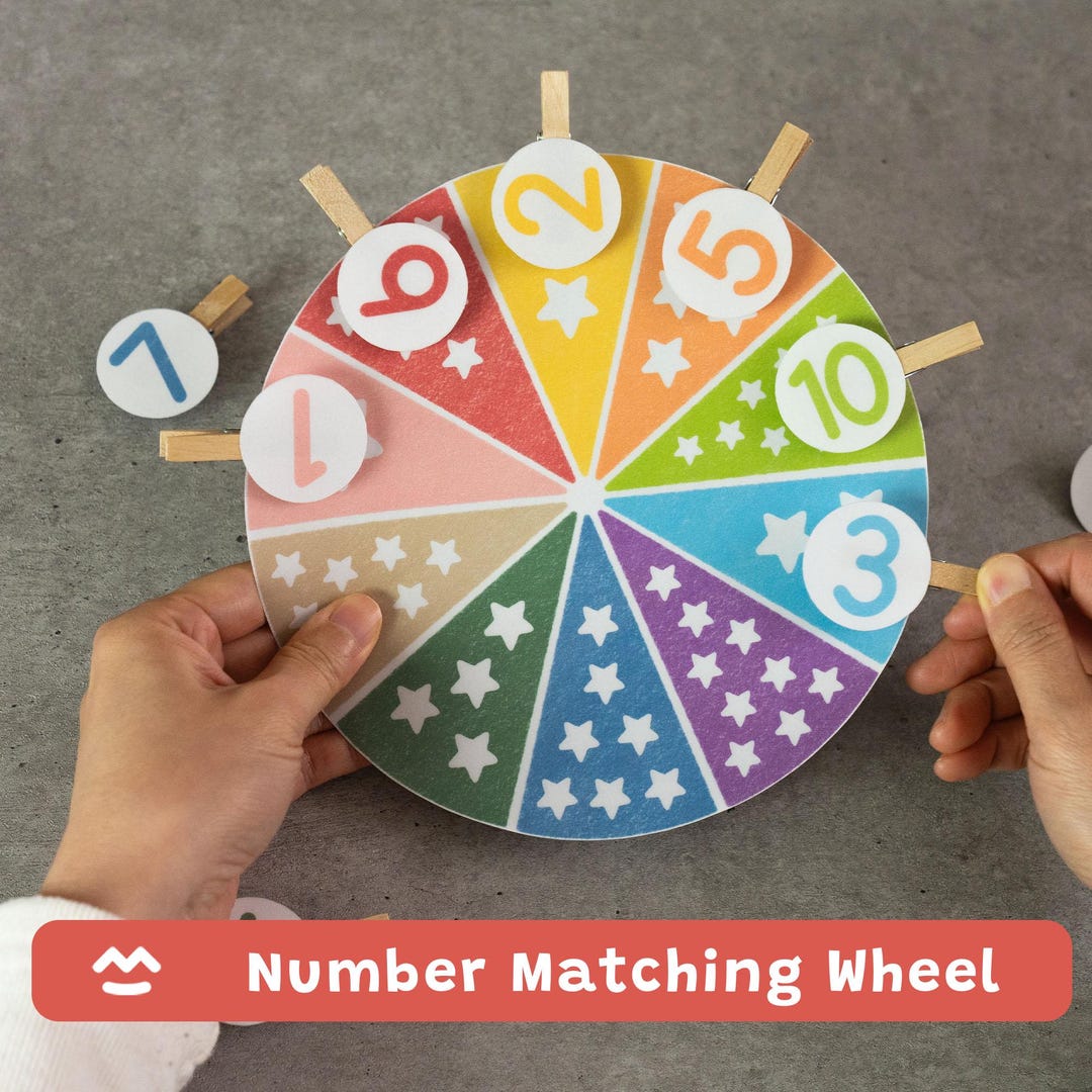 Number Matching Wheel, Counting 1–10 Activity, Preschool Math Game ...
