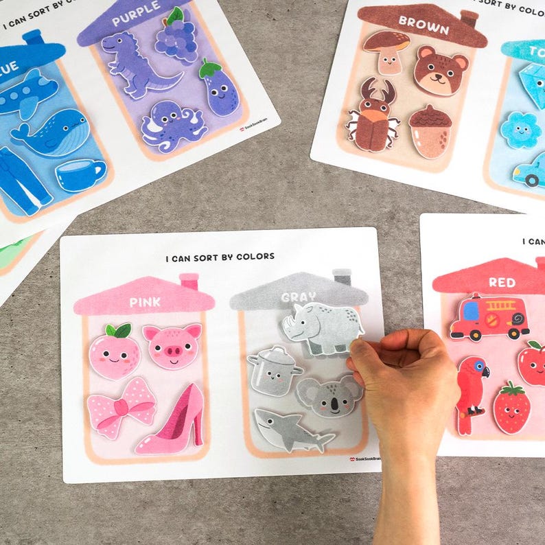 Color Sorting Activity for Toddlers, 12 Colors Sorting, Preschool ...
