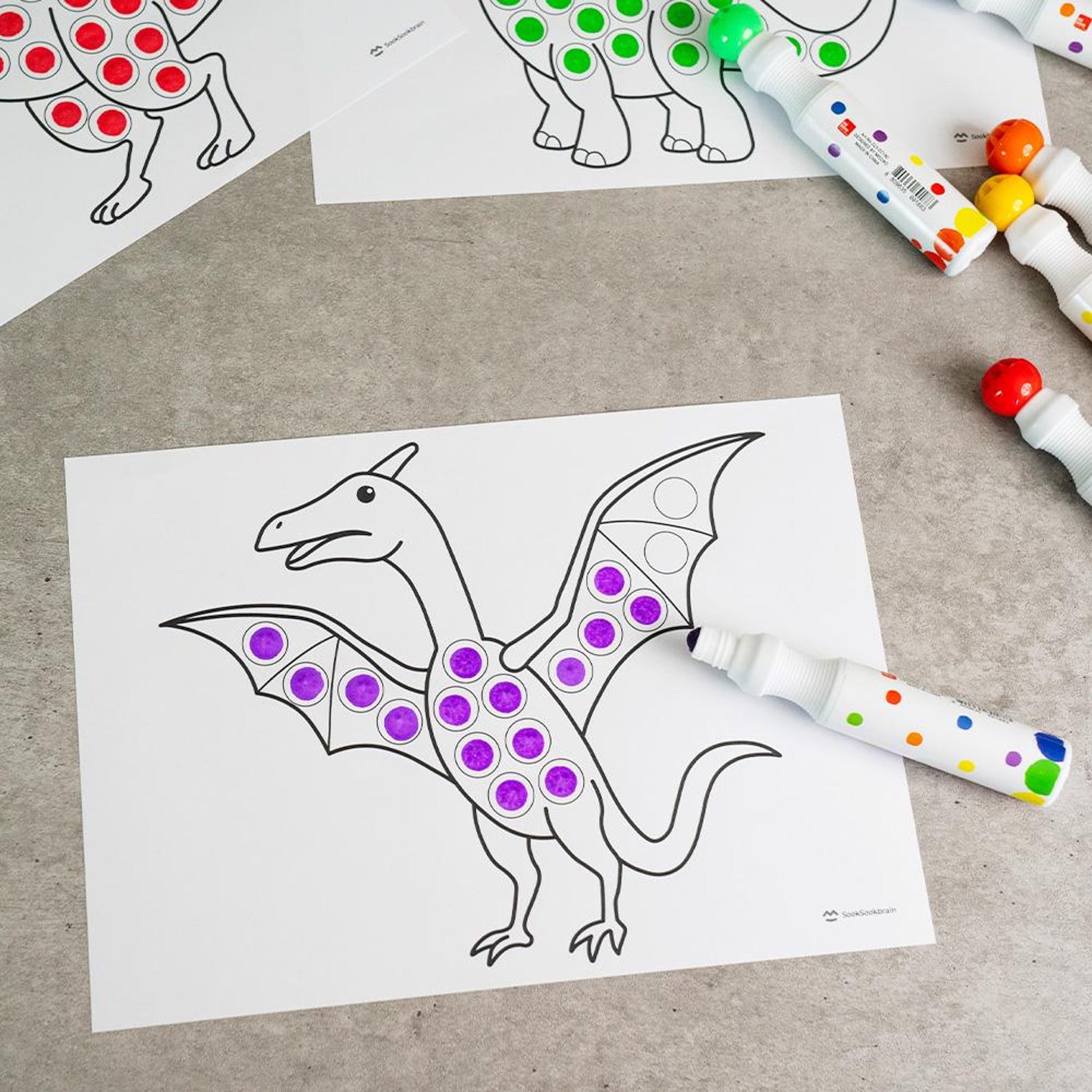 Dinosaur Dot Activity (stickers and Markers) – Printable PDF, Preschool ...