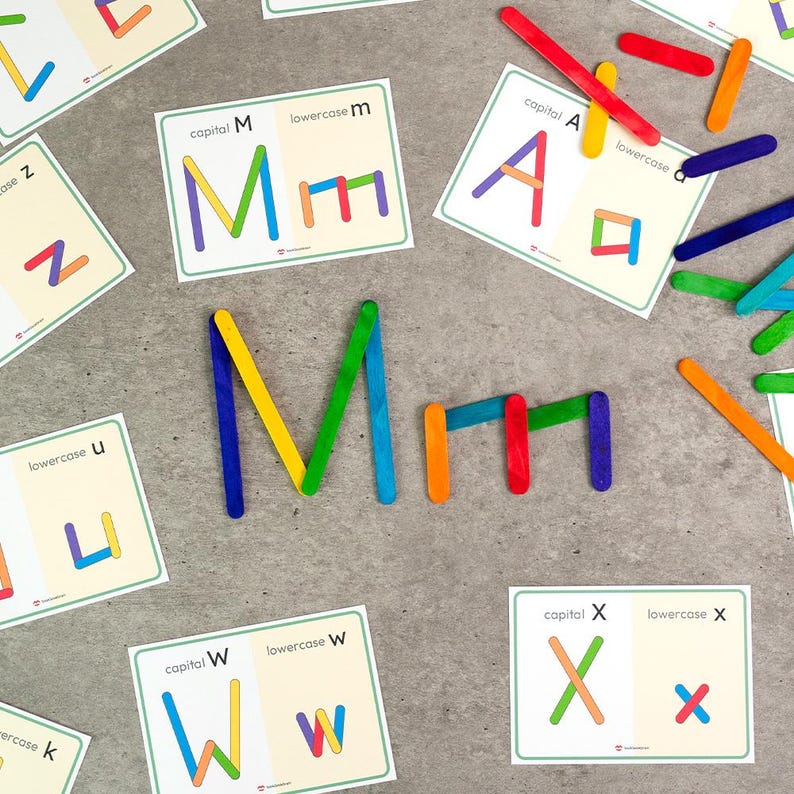 Alphabet Popsicle Sticks Activity – Uppercase & Lowercase Letters ...