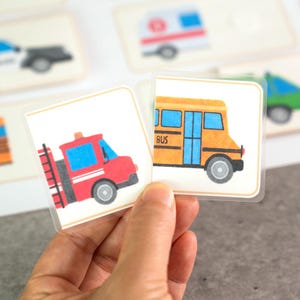 Animals and Vehicles Matching Puzzle Game - Printable Toddler Activity ...