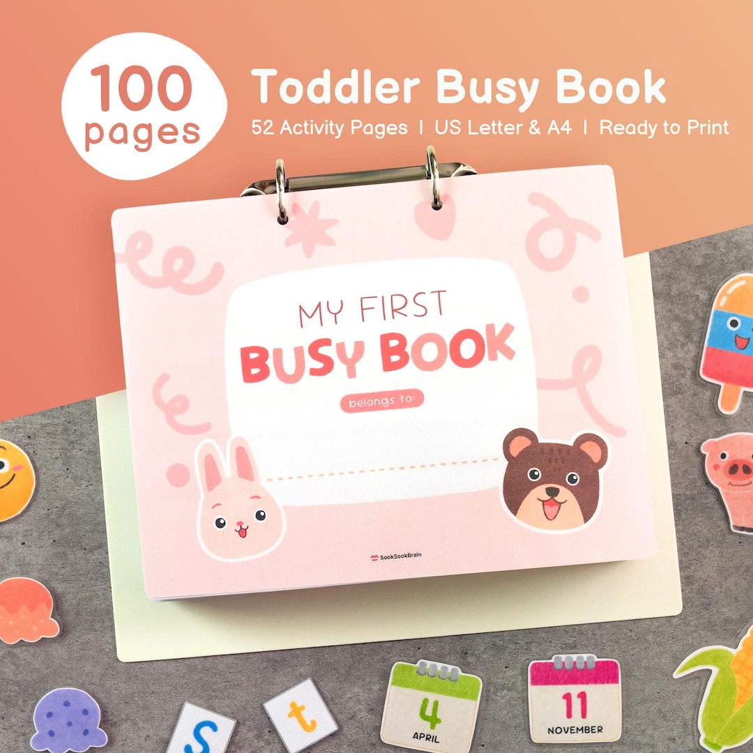 Preschool Learning Binder - Montessori Toddler Busy Book, Printable ...