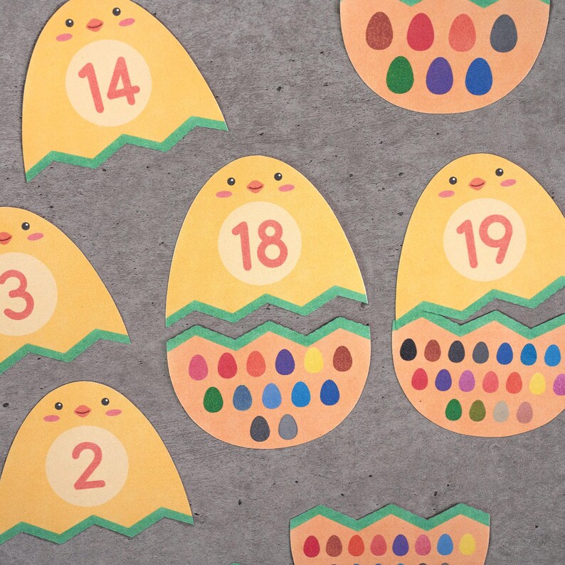 Easter Egg Number Matching Game, Preschool Counting Activity 1-20 ...