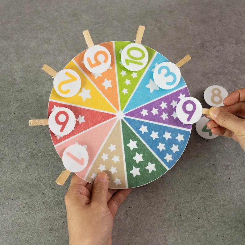 Number Matching Wheel, Counting 1–10 Activity, Preschool Math Game ...