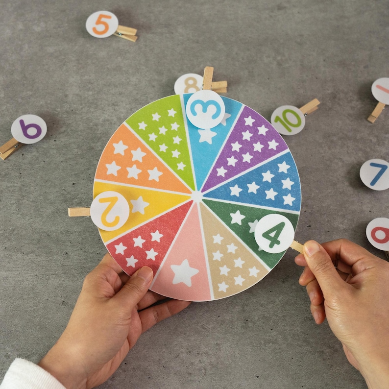 Number Matching Wheel, Counting 1–10 Activity, Preschool Math Game ...