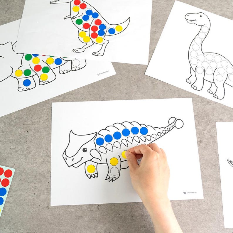 Dinosaur Dot Activity (stickers and Markers) – Printable PDF, Preschool ...