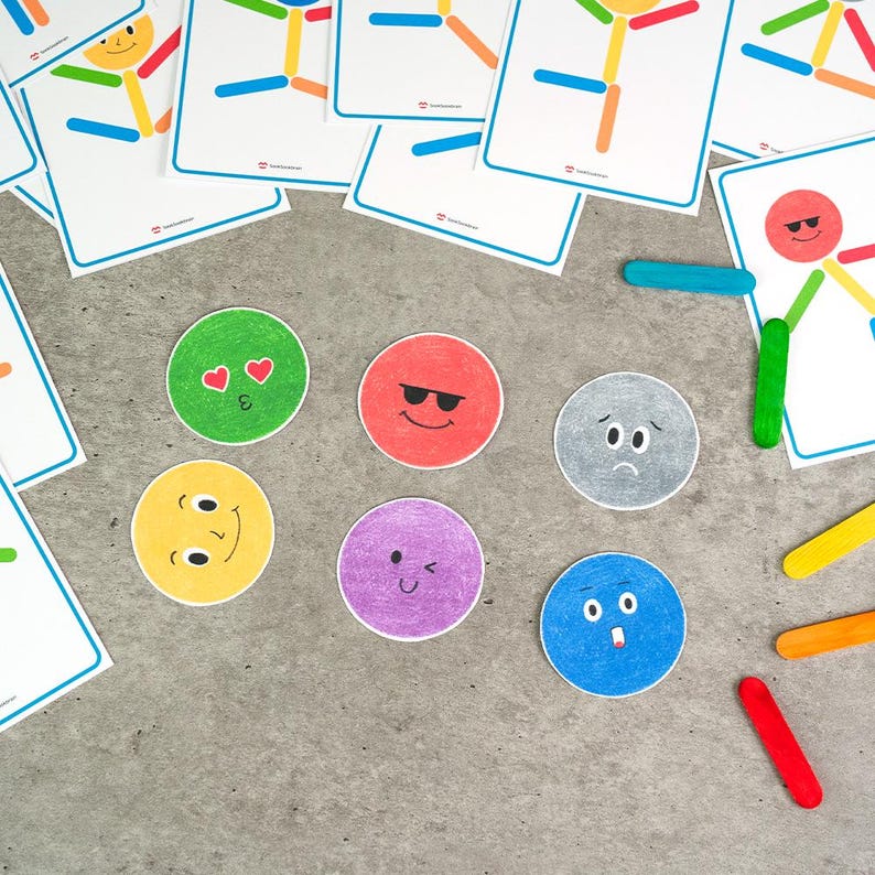 Popsicle Stickman Builders Activity - Printable PDF, Montessori ...