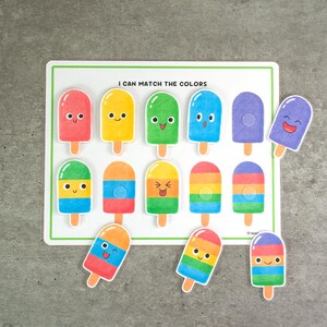 Ice Cream Color Matching - Printable Preschool Game | Toddler Learning ...