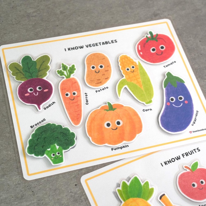 Fruits and Vegetables Matching Activity - Printable Preschool Game ...