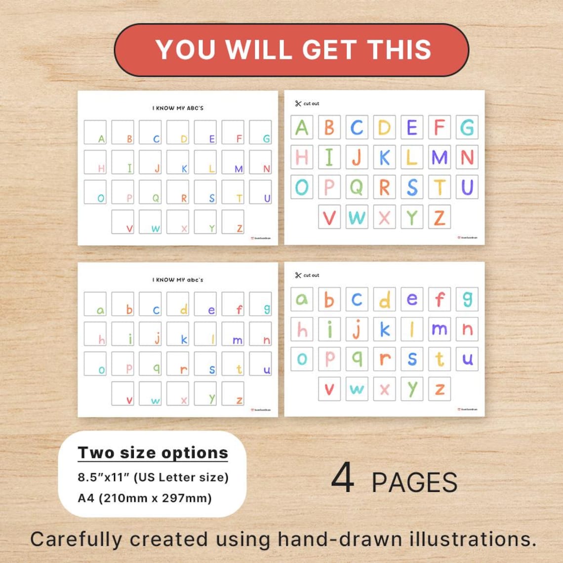 Alphabet Letter Matching Activity – ABC Learning Game, Montessori ...