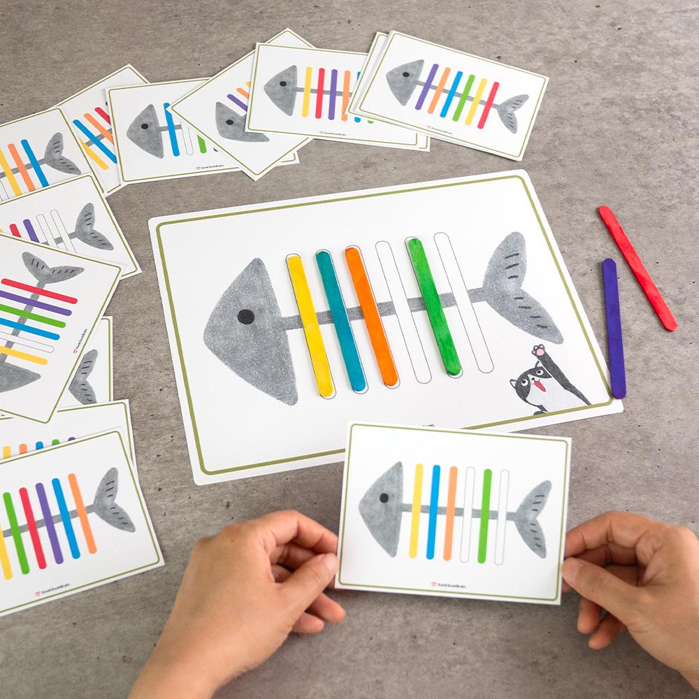 Popsicle Sticks Color Sorting Activity Cards - Fine Motor Skills ...