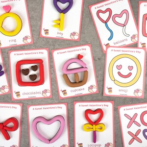 Valentine’s Day Play Dough Mats, Montessori Learning, Playdough ...