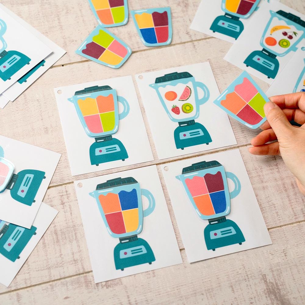 Smoothie Color Match Game – Printable Preschool Activity | Fine Motor ...