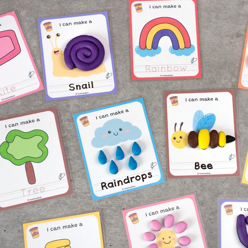 Spring Play Dough Mats, Montessori Learning, Playdough Activity, Fine ...