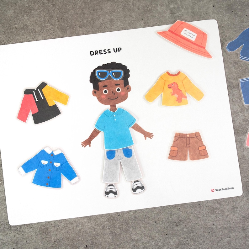 Dress up Activity for Boys - Paper Dolls, Fine Motor Skill, Printable ...