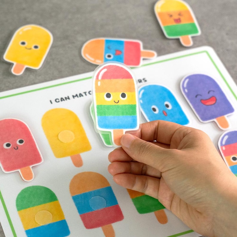 Ice Cream Color Matching - Printable Preschool Game | Toddler Learning ...