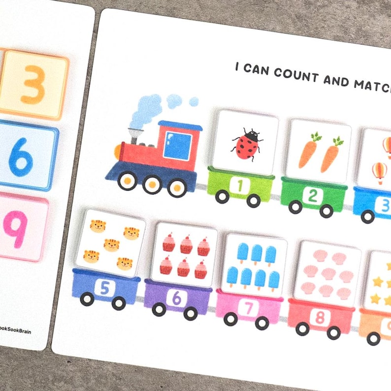 Number Matching 1-10 – Printable Counting Game, Math Activity ...