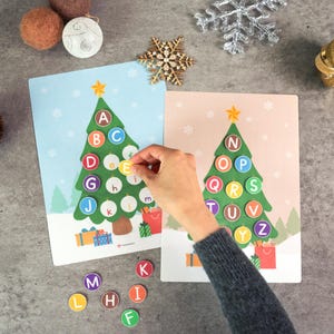 Christmas Alphabet Letter Matching Game - Printable PDF, Uppercase ...