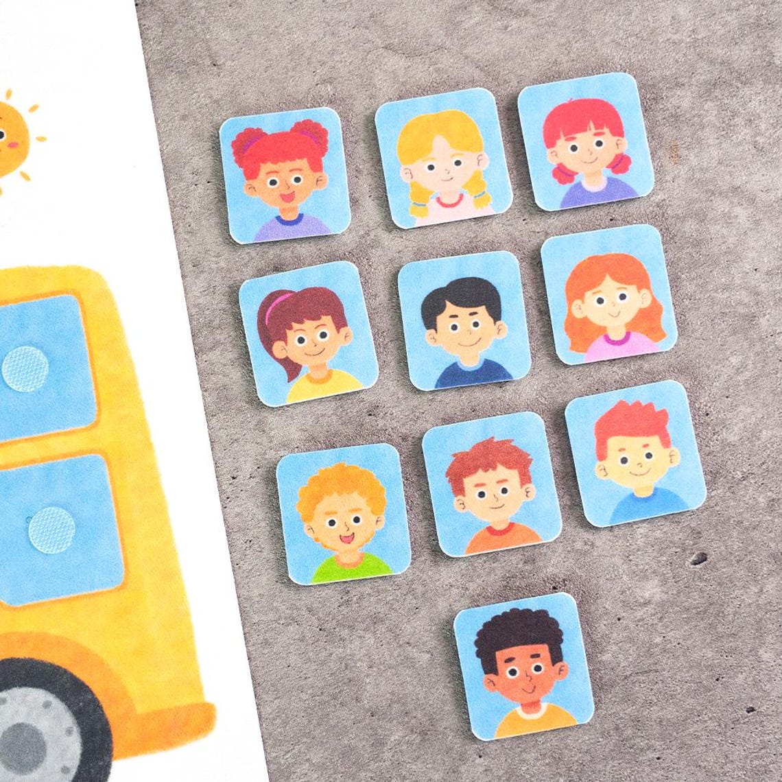 School Bus Counting Game – Montessori Math Activity, Number Recognition ...