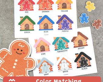 Gingerbread Counting Activity, Christmas Math Game, Preschoolers ...