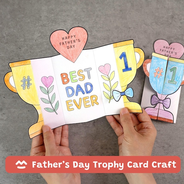 Fathers Day Trophy Card - Etsy