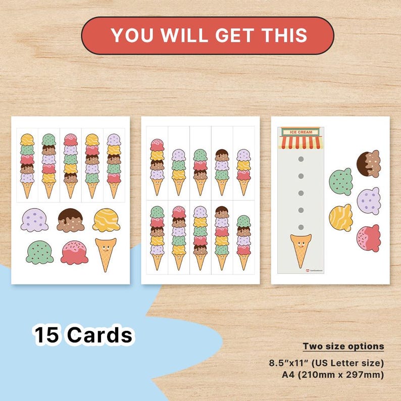 Ice Cream Builder Activity – Printable PDF | Preschool & Pre-k | Fine ...