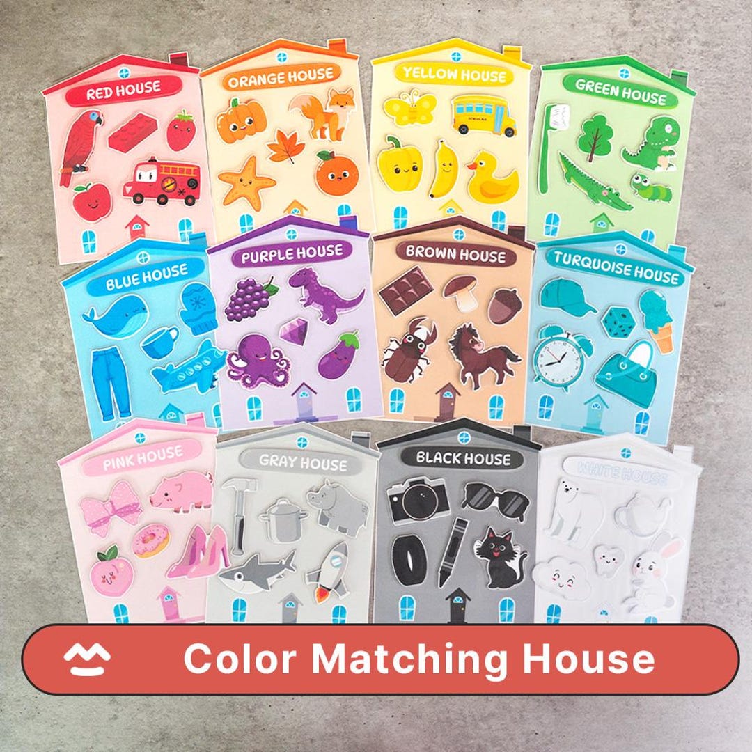 Color Sorting Game – Printable Matching Activity, Preschool Learning - Etsy