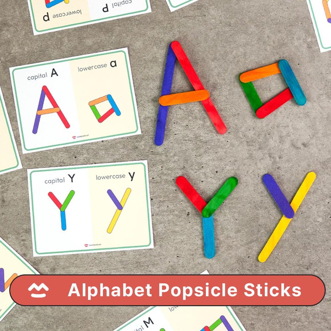 Alphabet Popsicle Sticks Activity – Uppercase & Lowercase Letters ...