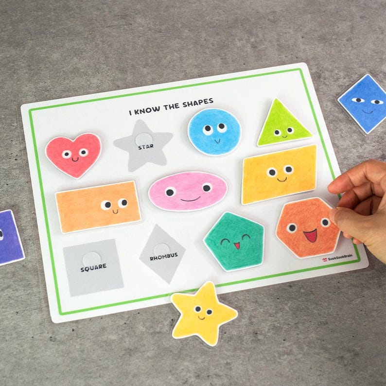 Shapes Matching Activity Printable PDF - Shape Sorting, Matching Game ...
