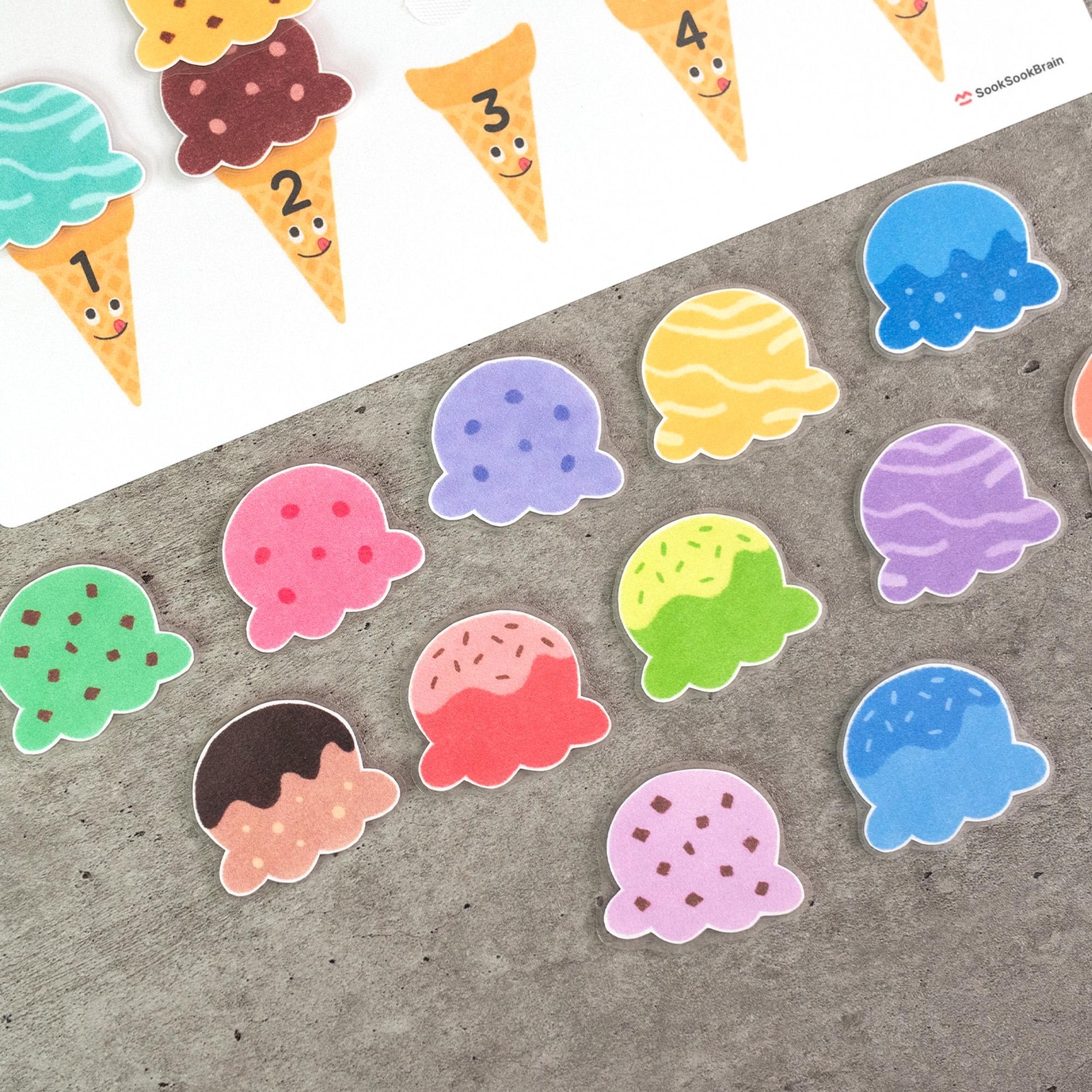Ice Cream Number Match Game – Preschool Counting Activity (PDF) - Etsy