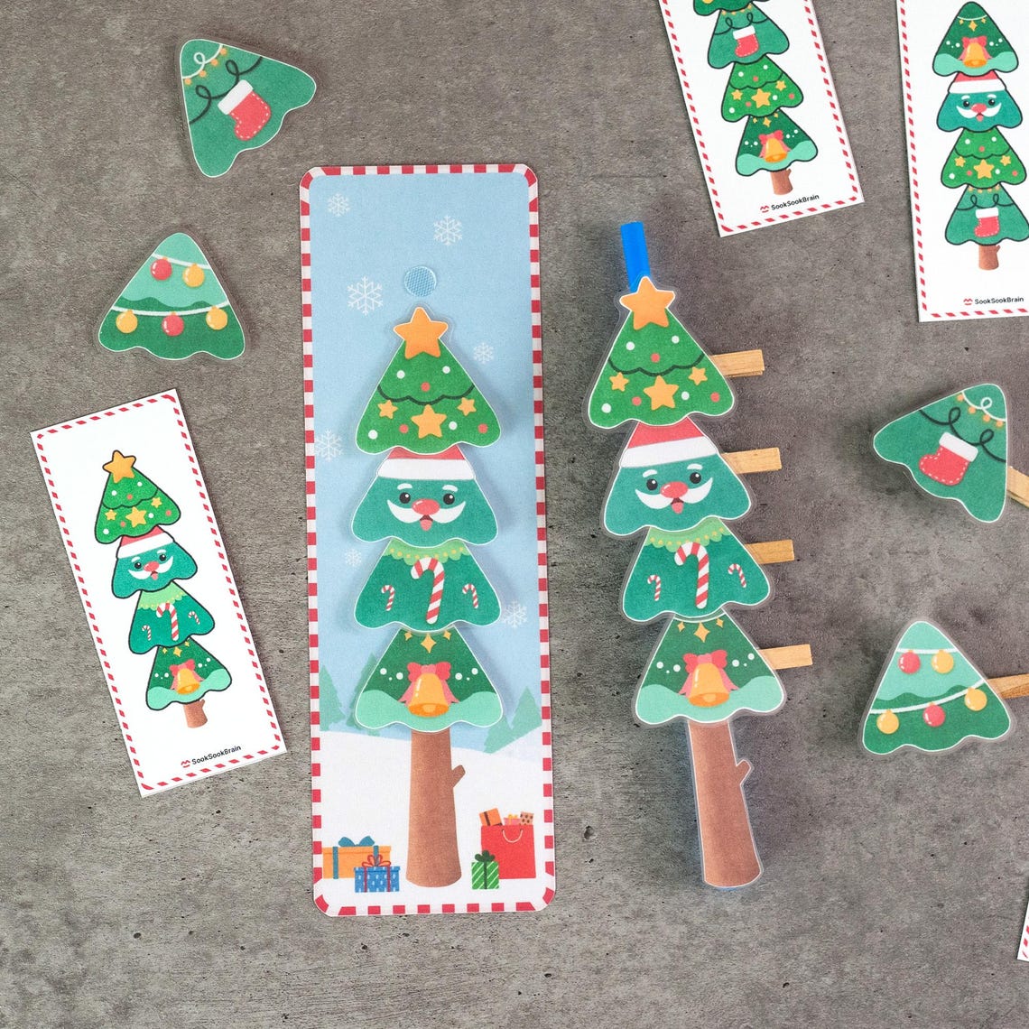 Christmas Tree builder Activity, Printable PDF, Preschool & Pre-k, Fine ...