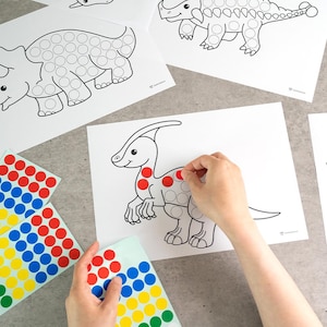 Dinosaur Dot Activity (stickers and Markers) – Printable PDF, Preschool ...